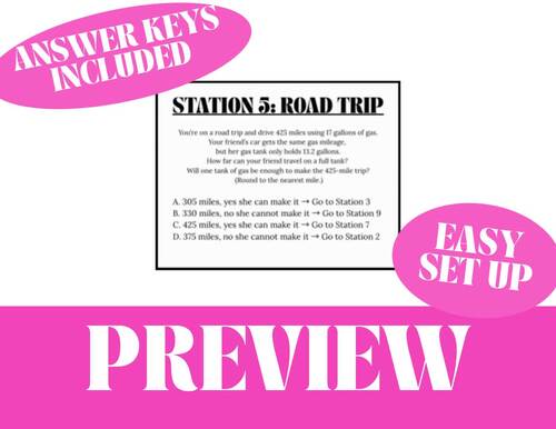 Percent & Proportion Scavenger Hunt | Real-World Math Review | TPT