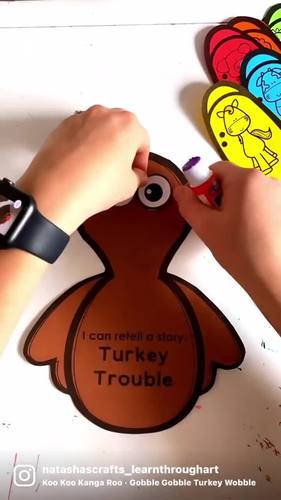 Thanksgiving Turkey Trouble Craft Kindergarten First Grade Story Sequencing