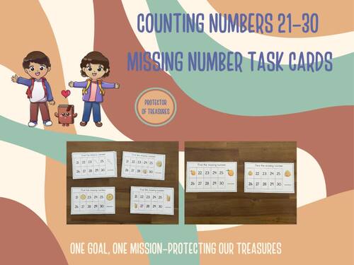 Dollar Deals! Counting to 30 Missing Number Task Cards | Kindergarten Math