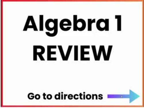 Algebra 1 Digital Review (Self Checking Google Slides & Google Forms ...