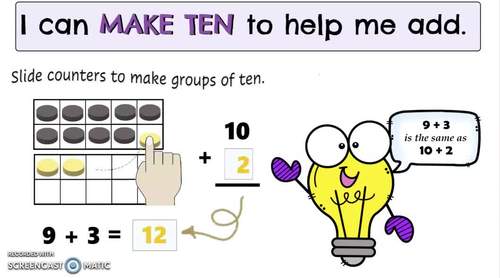 Make Ten Addition Strategy by Jamie Roberts | TPT