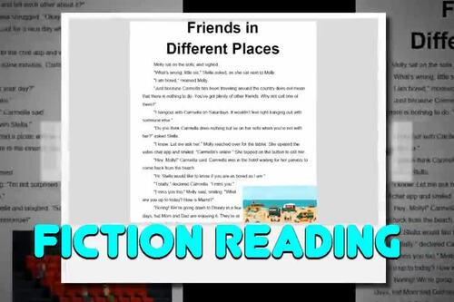 Friends Fiction Reading Comprehension Passages 2nd and 3rd Grade Word ...