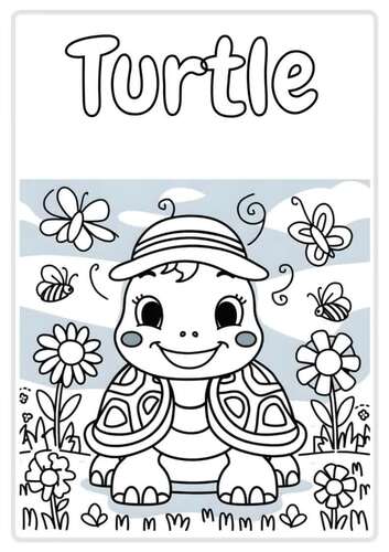 Best Pintable Sea Animal Turtle coloring page,kids,cute,Printable,funny ...