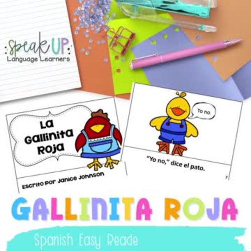 La Gallinita Roja Spanish Red Hen Fairy Tale Reader Easy Beginning Mini ...