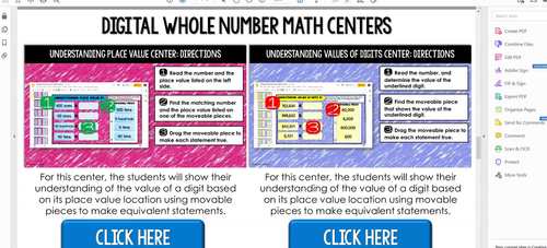 Digital Math Centers - 4th Grade Whole Numbers & Place Value For Google ...