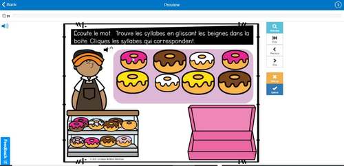 French Boom Cards Où se trouve les syllabes? I French Find the Syllables