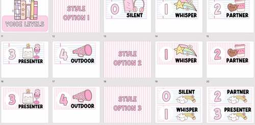 Pink Classroom Voice Levels Display by Magical Kinders | TPT