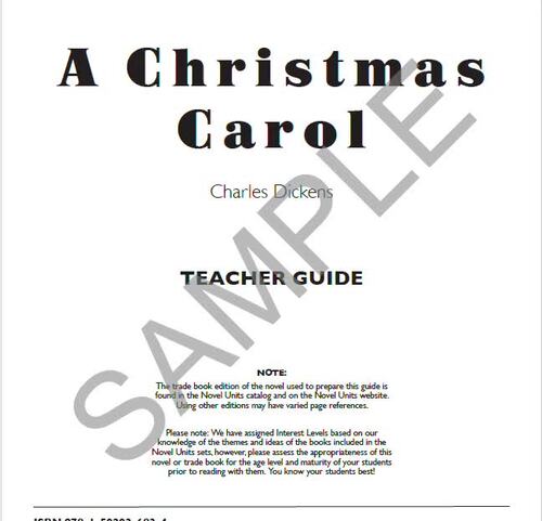 A Christmas Carol Novel Units® Teacher Guide Novel Study Grade 6, 7, 8