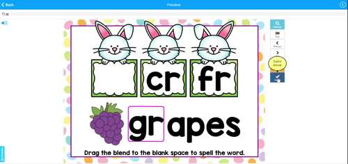 Blends R Blends Easter Theme | DIGITAL Boom Cards by Hanging Around in ...