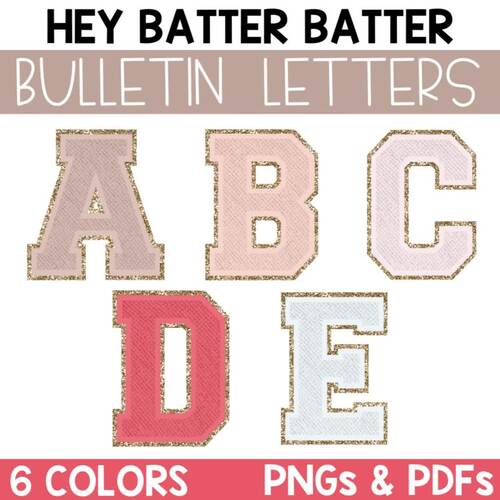 Varsity Bulletin Board Letters / Varsity Clipart / Lettering Pack ...