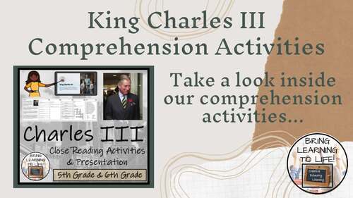 King Charles III Close Reading Comprehension Activities | 5th Grade ...