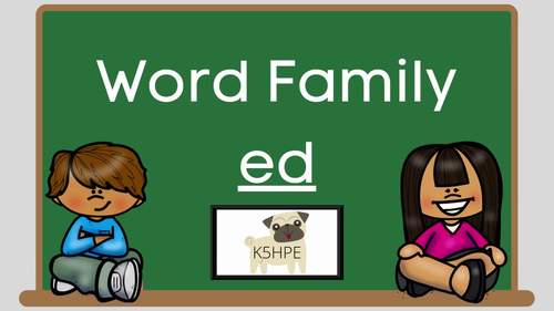 Word Family Ed, Video and Slides, Phonics, Phonograms, Reading | TPT