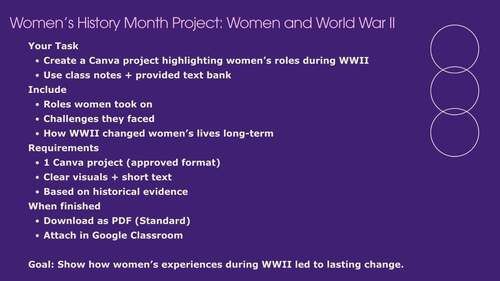 Women’s History Month Project: Women and World War II by The Authentic ...