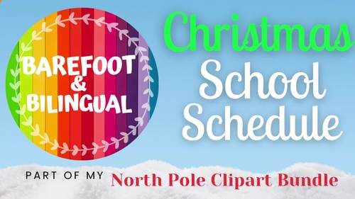Christmas School Schedule Clipart | Christmas Clipart | Elves at School