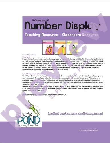 Bright and Fun Number Posters 0-30 | Math Classroom Wall Display