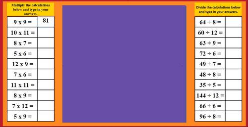 Mystery Digital Pixel Art NO PREP - Owl Multiplication and Division to 12