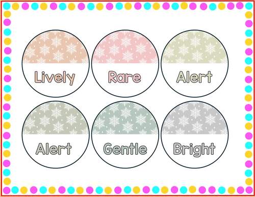 Printable Snowflakes Positive Students' Affirmation Station Cards, Editable