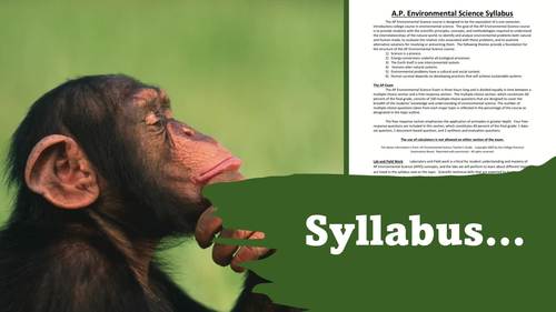 Welcome & Introduction to AP Environmental Science (APES) - First Day ...