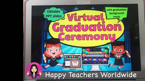 Virtual Kindergarten Graduation Ceremony PPT with Graduation Certificates