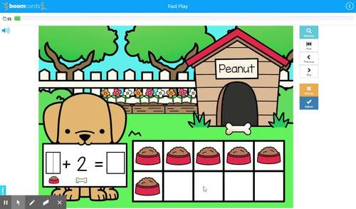 Addition Boom Cards™ - Ten Frame 0-10 (Puppy Theme) by Ever Joyful
