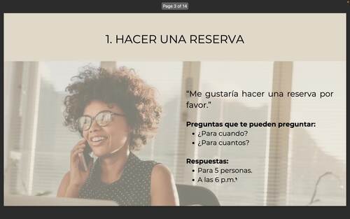 Vamos al restaurante: Spanish Speaking Activity (A1-A2) | TPT