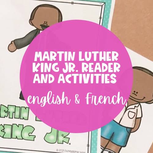 Martin Luther King Jr. Reader and Kindergarten Activities - French ...