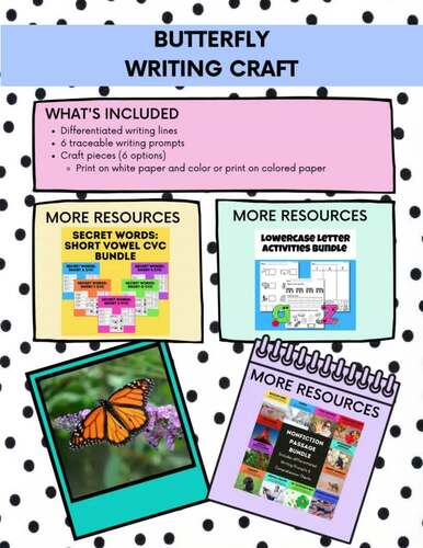 Butterfly Writing Craftivity - Engaging Writing Prompts Craft Life ...