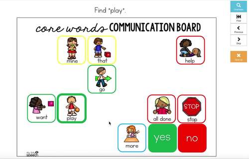 Core Word Vocabulary Kit | Play (+ BOOM Cards) by Itty Bitty Speech