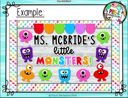 Little Monsters Bulletin Board | Cute Monster Bulletin Board ...