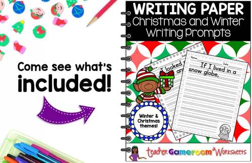 10 Christmas Writing Prompts | ELA Worksheets | Writing Center | Winter ...