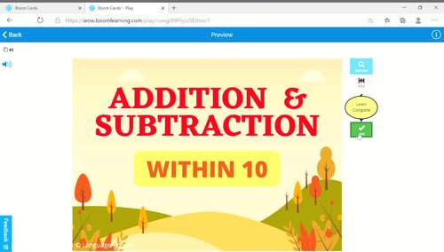 Addition and Subtraction up to 10 Thanksgiving Math Boom Cards | TPT
