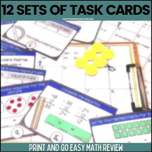 3rd Grade Go Math Review Chapters 1 12 Bundle By Handy Hanlon Creations