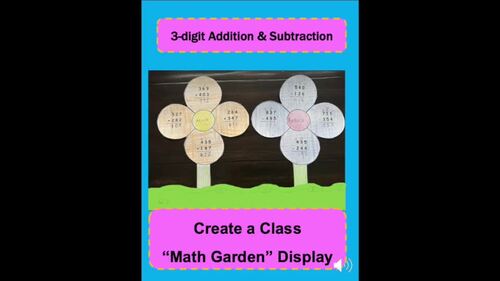 Spring theme multiplication,division, addition, subtraction,craft ...