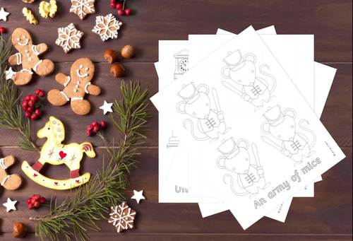 Nutcraker Ballet Coloring Pages, Kids Christmas Activity, Ballerinas ...