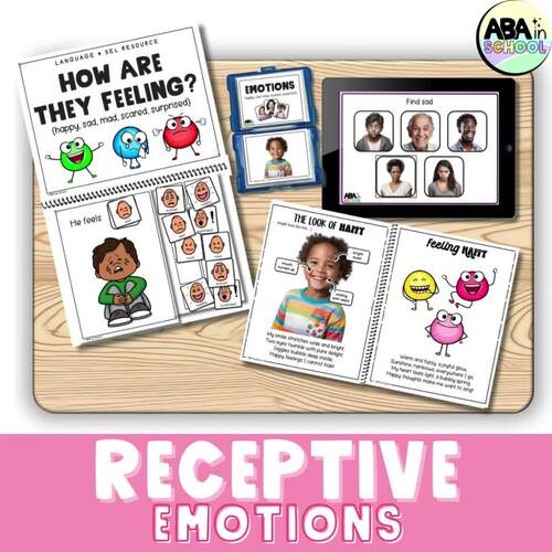 Identifying emotions autism - Emotions card with pictures with digital ...