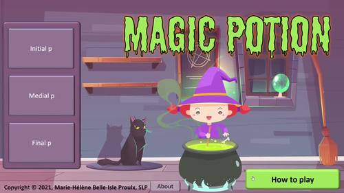Magic potion - Let's work on initial, medial, and final and /p/!