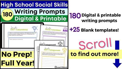 Activities Social Emotional SEL Question of the Day High School Journal ...