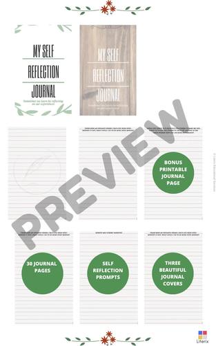 Social Emotional Learning Journal with 30 Self Reflection Prompts by ...