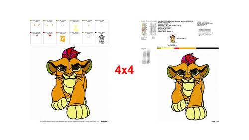 Kion The Lion Guard Cub Cartoon Embroidery Designs - Instant Download