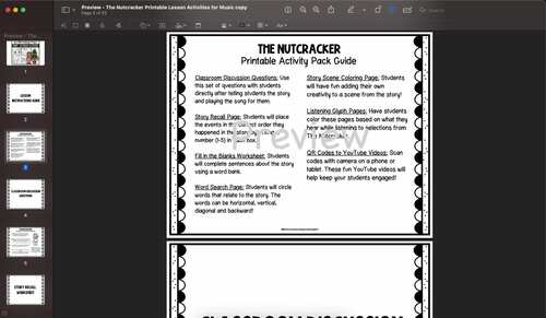The Nutcracker Printable PDF Lesson Activities for Elementary Music ...