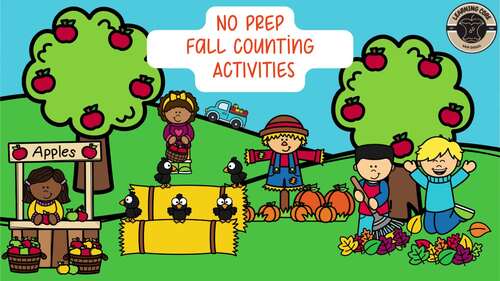 Fall Math Worksheets Counting September PreK Kindergarten First TK UTK Fall