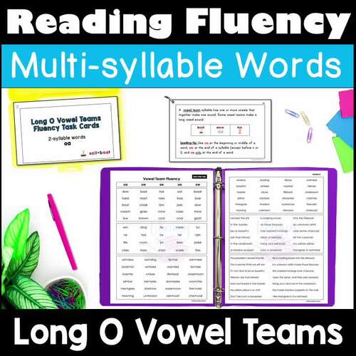 Long O Vowel Teams OA OW OE Fluency Grids 2-syllable words | Orton ...