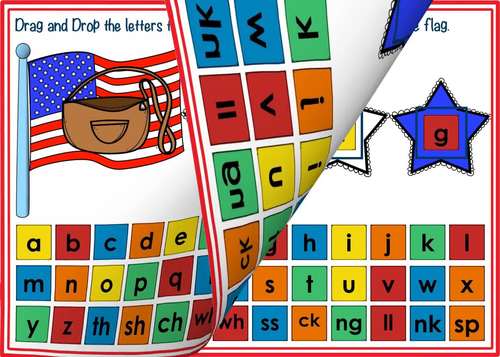 Memorial Day Build a Word with Short Vowels Digital BOOM Cards | TPT
