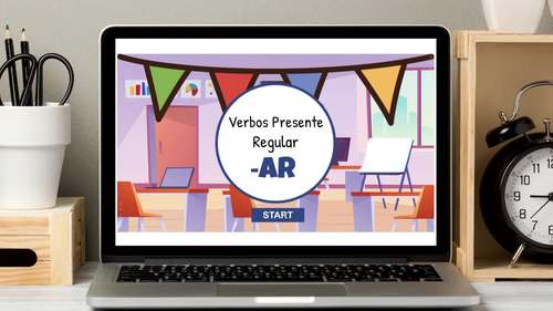 -AR Verbs (Reg./Present) Self-checking & Interactive Slides + Verb Chart!