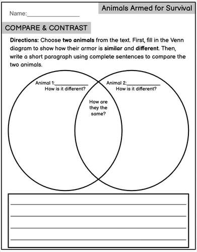 HMH Leveled Reader Companion | Level L | Animals Armed for Survival ...