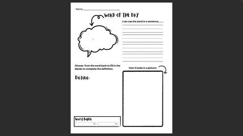 EDITABLE Word of the day Vocabulary (Aligned with Wonders) by Teach DLI ...