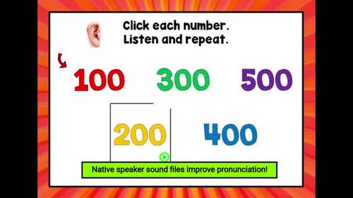 NUMBERS 100-1000 BOOM CARDS English Boom Cards ESL ELL ENL EFL EDL Task ...