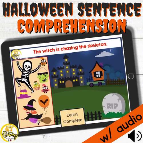Halloween Sentence Auditory Comprehension by Teacher Kimmy | TPT