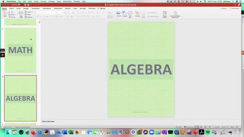 High School Middle School Subject Book Covers Title Cover Pages 72pg ...