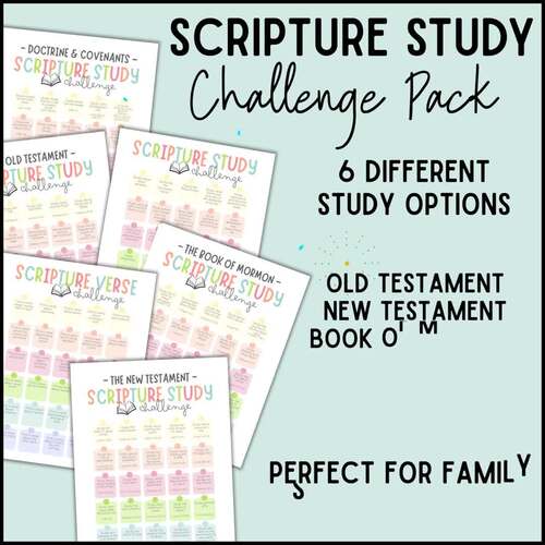 LDS Scripture Study Challenge | 30 Day Scripture Study, Bible and Book ...